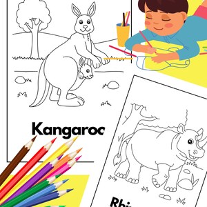 Educational Adventure Kids Learning Wildlife Coloring Book! Packed With ...