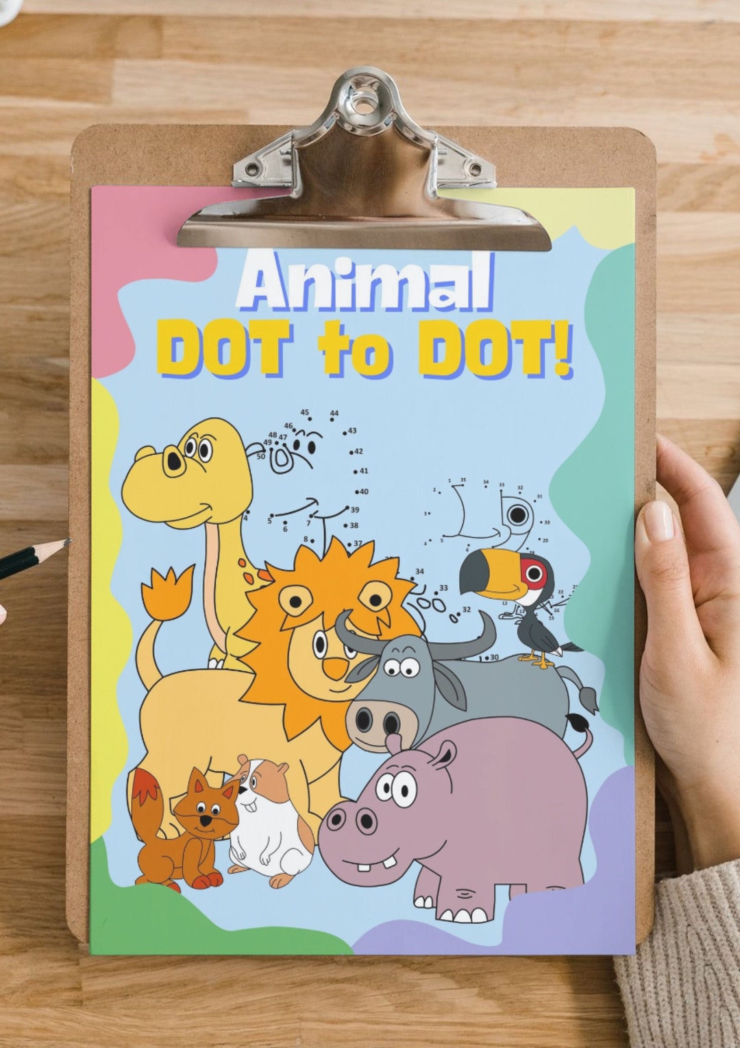 Kids Drawing Connect-the-dots, a Creative Activity Involves Drawing ...