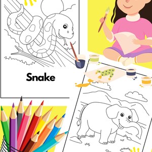 Educational Adventure Kids Learning Wildlife Coloring Book! Packed With ...