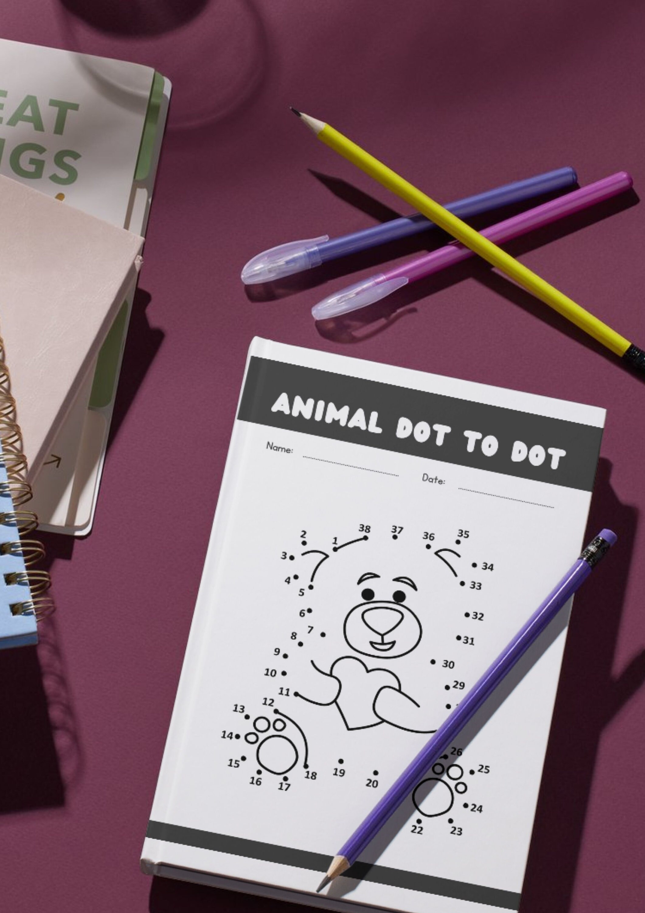 Kids Drawing Connect-the-dots, a Creative Activity Involves Drawing ...