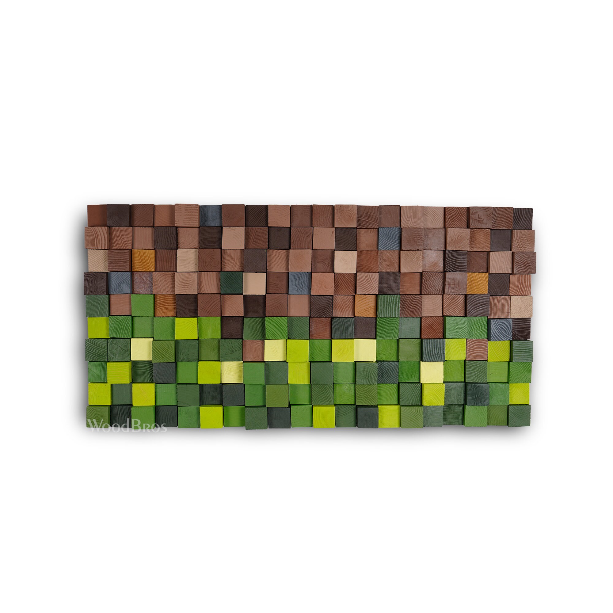 Minecraft Wood Wall Art, Wood Wall Decor, Wooden Mosaic, Abstract Wood ...