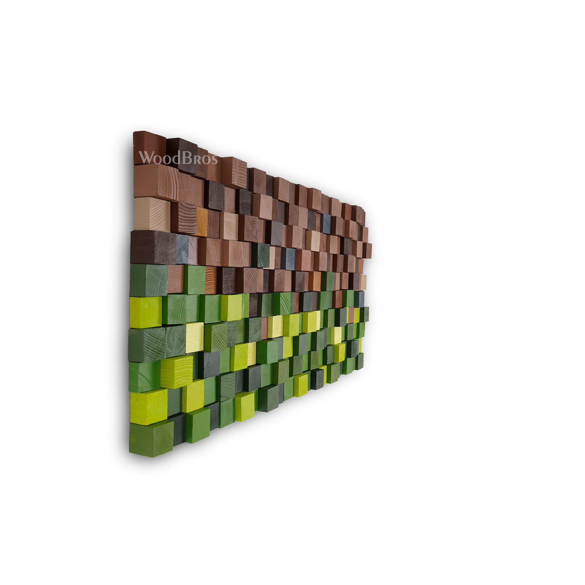 Minecraft Wood Wall Art, Wood Wall Decor, Wooden Mosaic, Abstract Wood ...