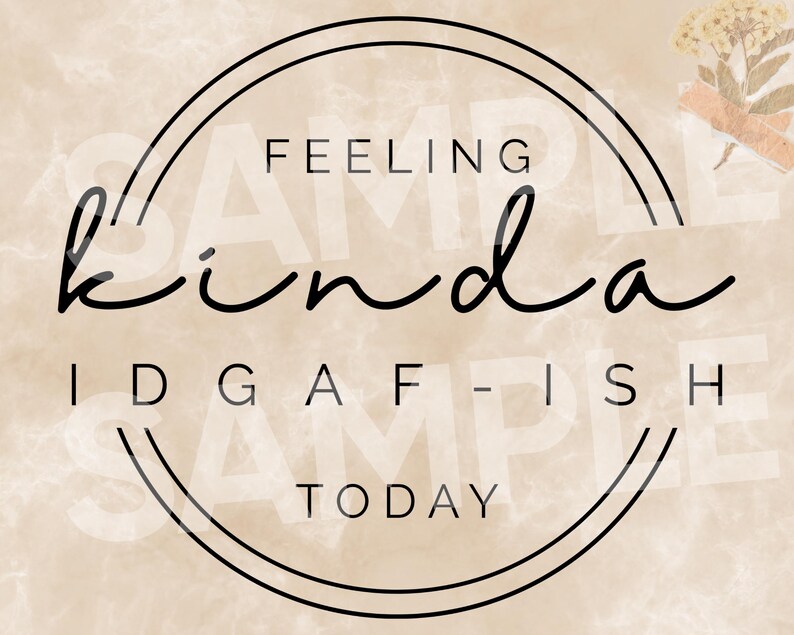 Sarcastic Idgaf-ish SVG: Boho Cricut Design (digital Download - Etsy