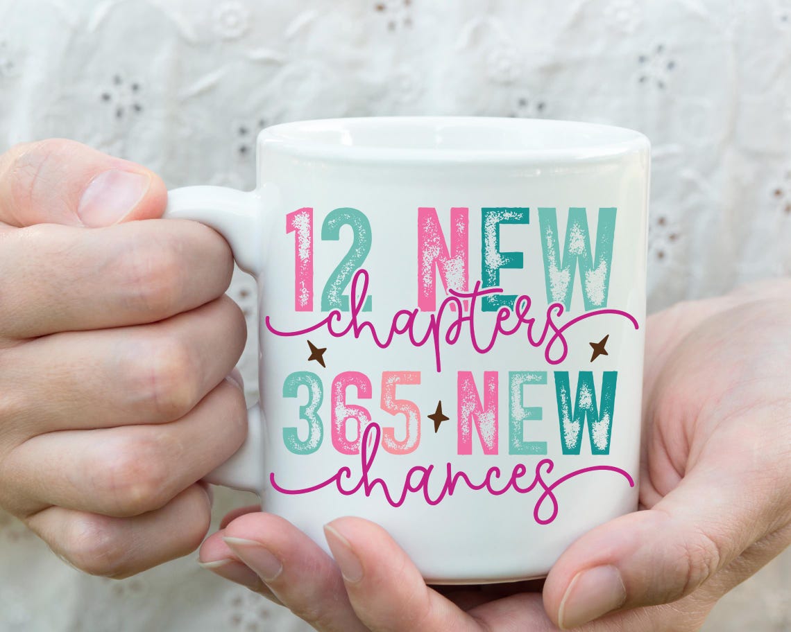 12 New Chapters 365 New Chances Svg New Year 2025 Svg Happy New Year ...