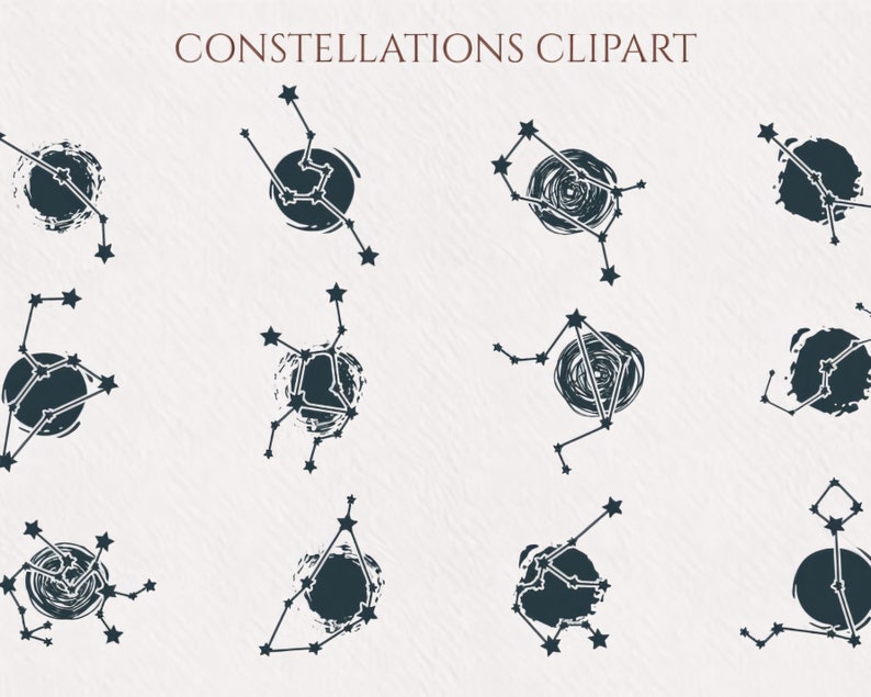 Constellations Zodiac Signs Collection Zodiac Sign Svg Horoscope Svg ...