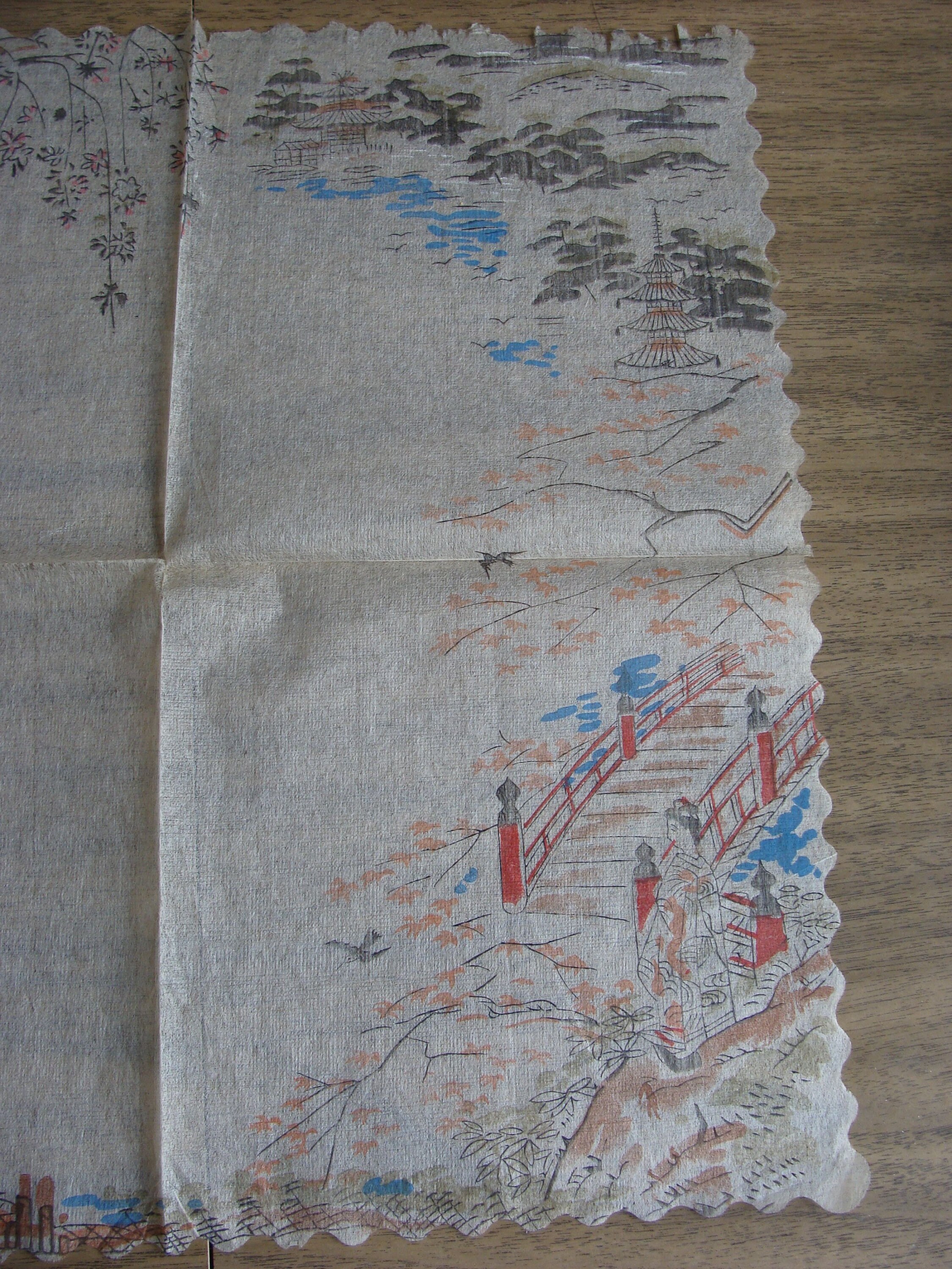 Exquisite Antique Asian Rice Paper Napkin Highly Detailed - Etsy