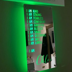 Personalised LED Affirmations Mirror - Etsy