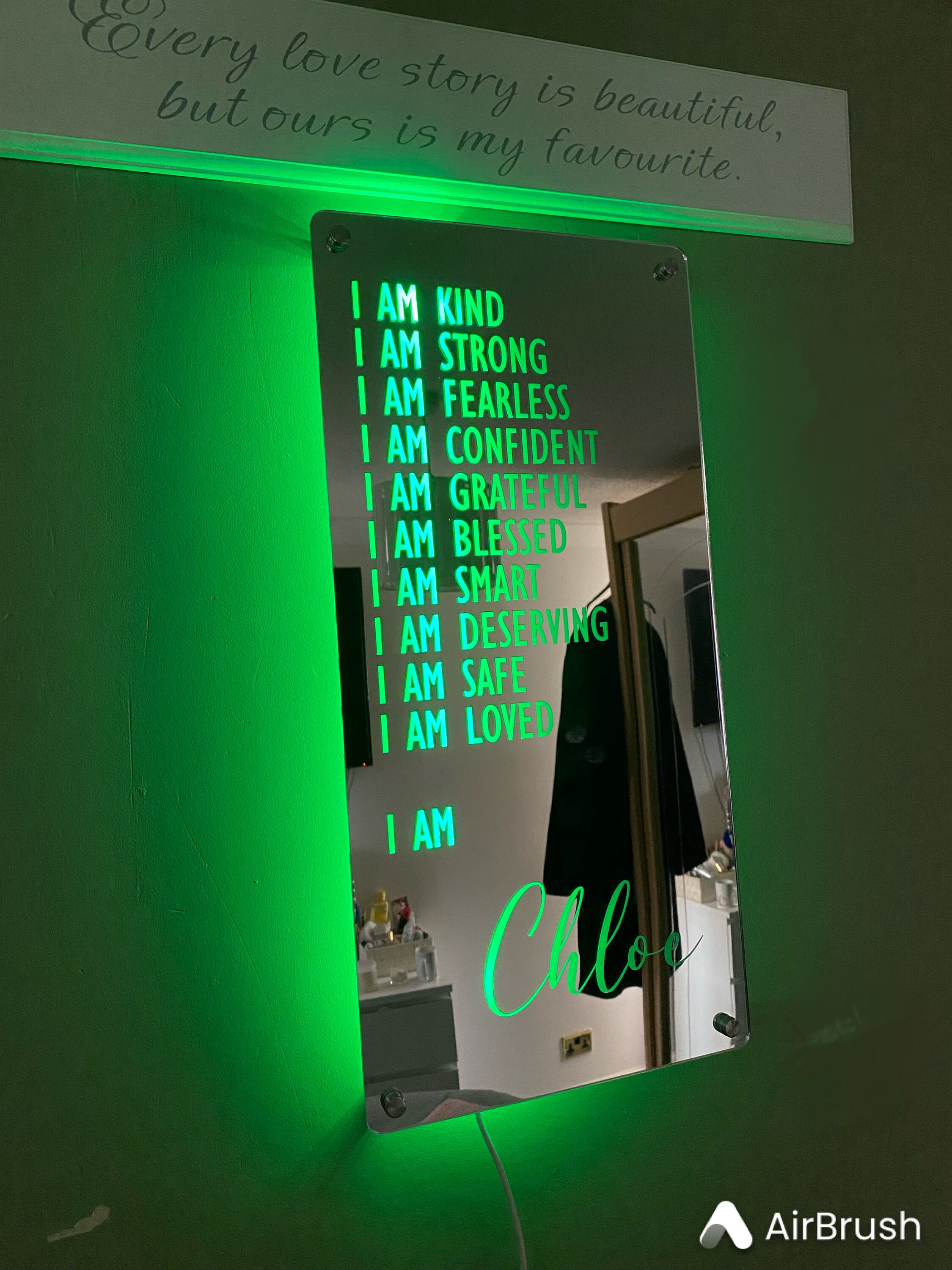 Personalised LED Affirmations Mirror - Etsy