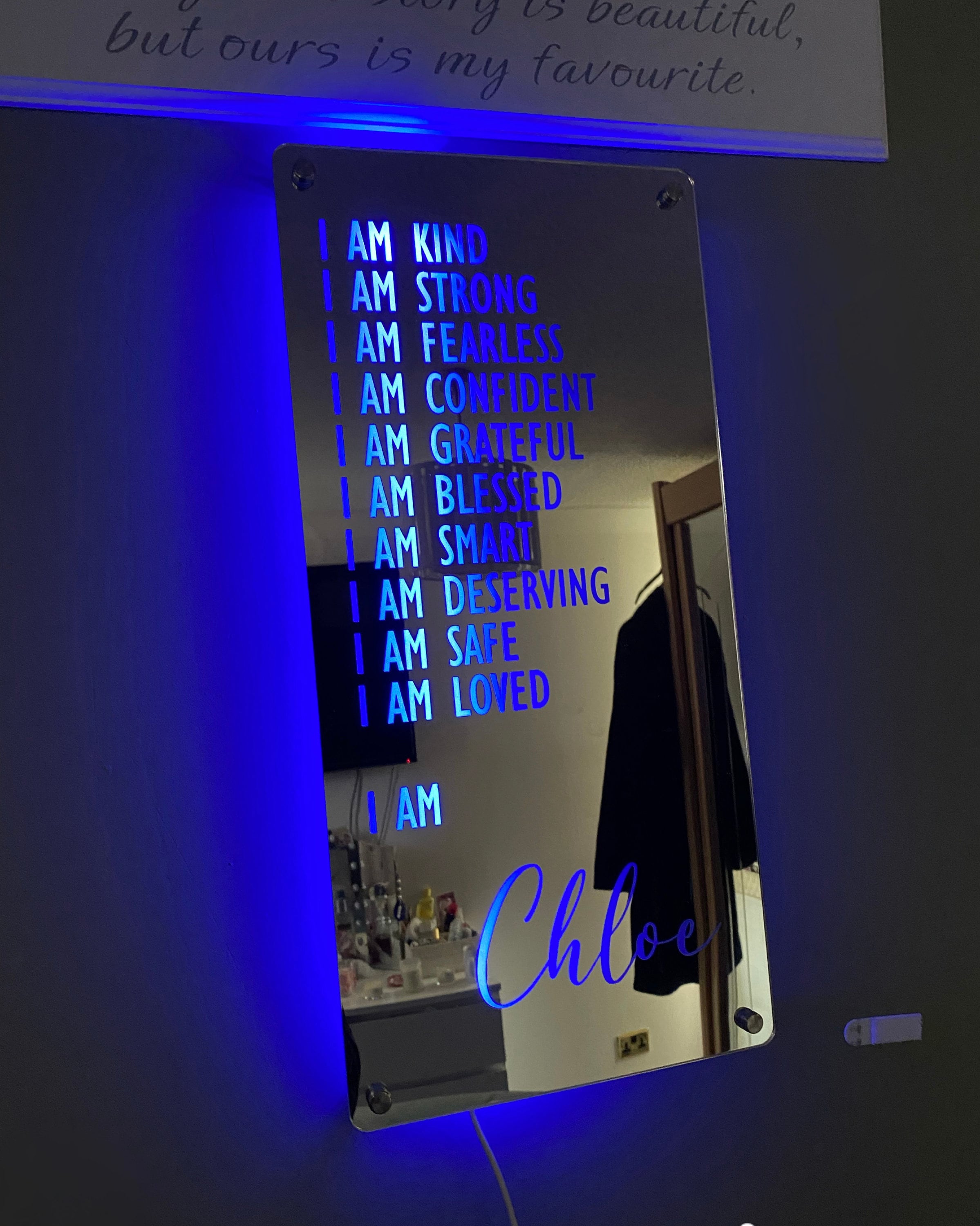 Personalised LED Affirmations Mirror - Etsy