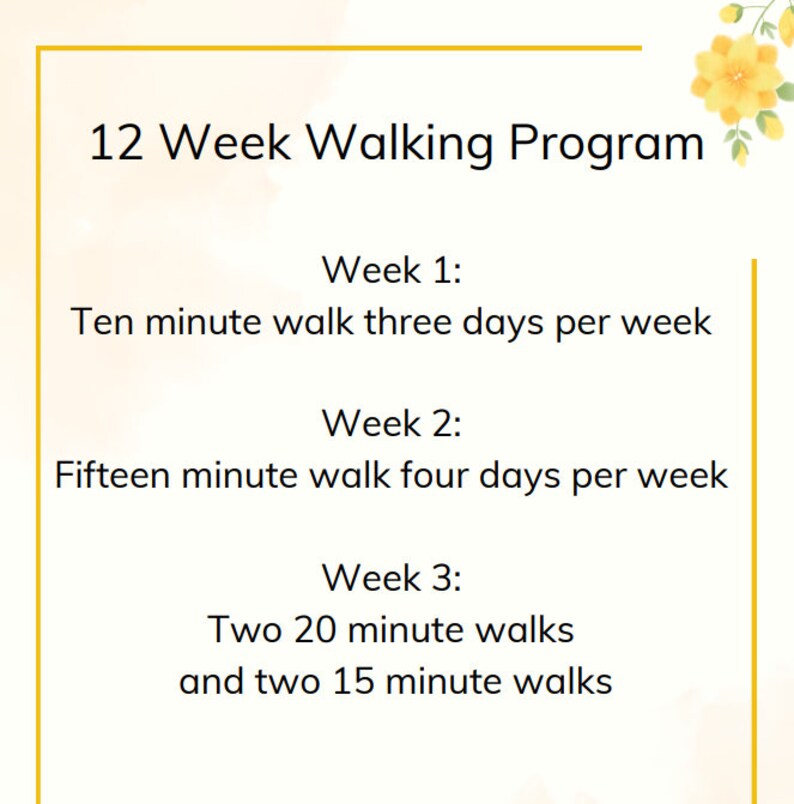 12 Week Walking Program and Journal Questions - Etsy