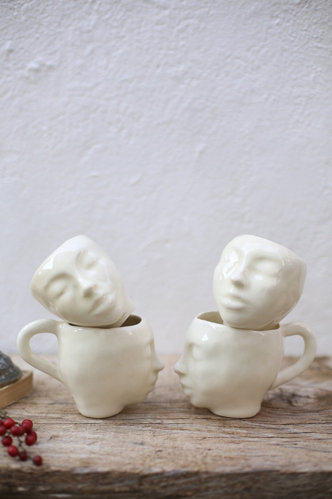Ceramic Mug Sculpture Cup Ceramics Face Cup Sculpture Tea Mug Sculpture ...