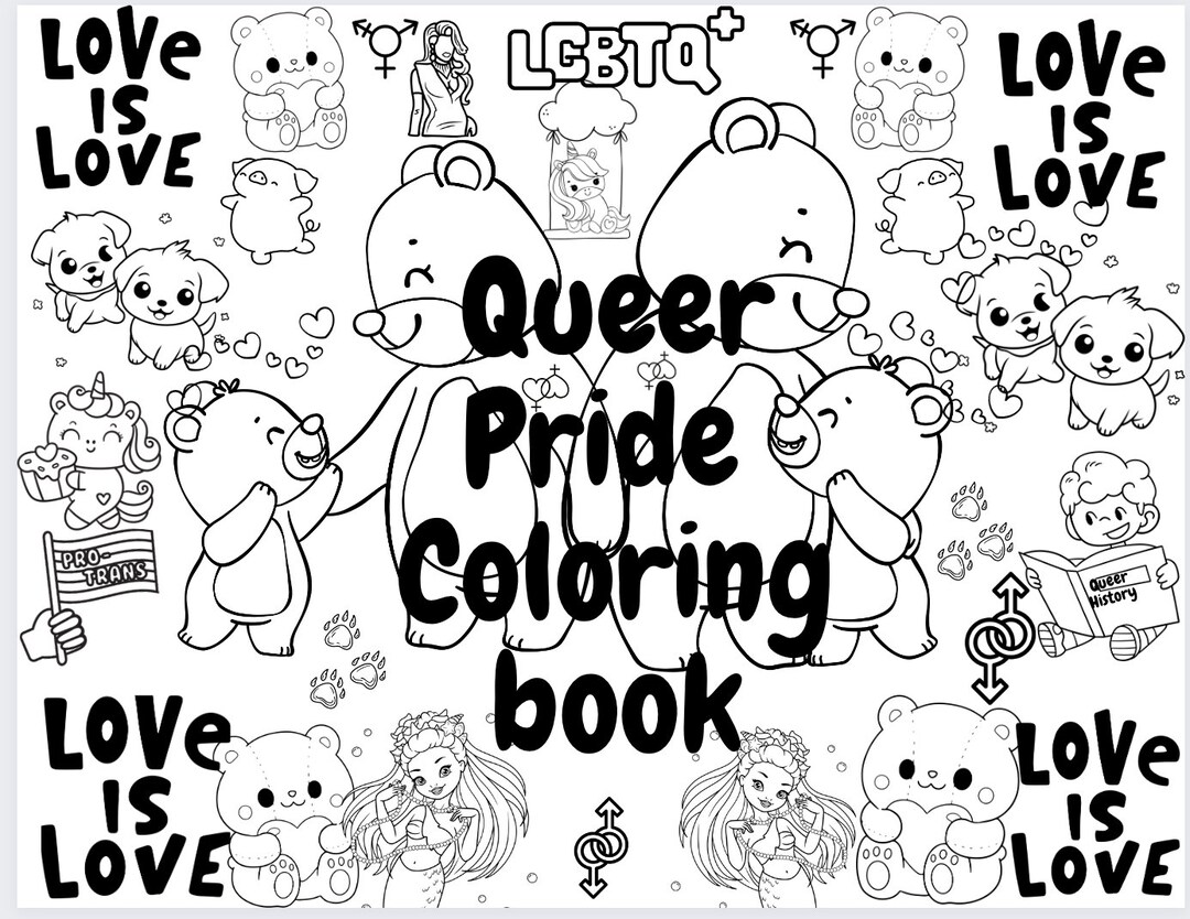 The Ulitmate Queer Pride Color Pages . Pdf Printable - Etsy