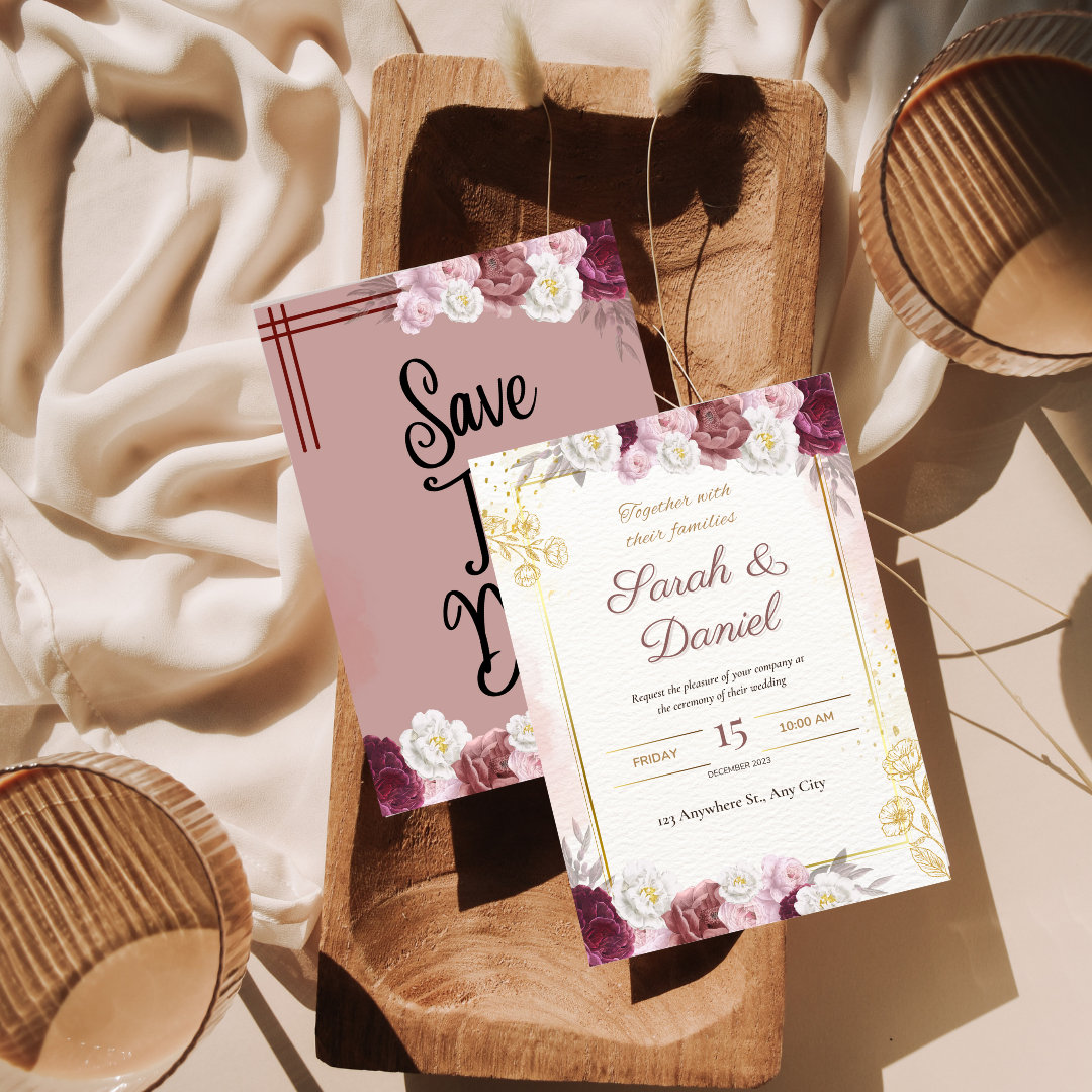 Editable Wedding Invitation Card for All Using Canva Template. Digital ...