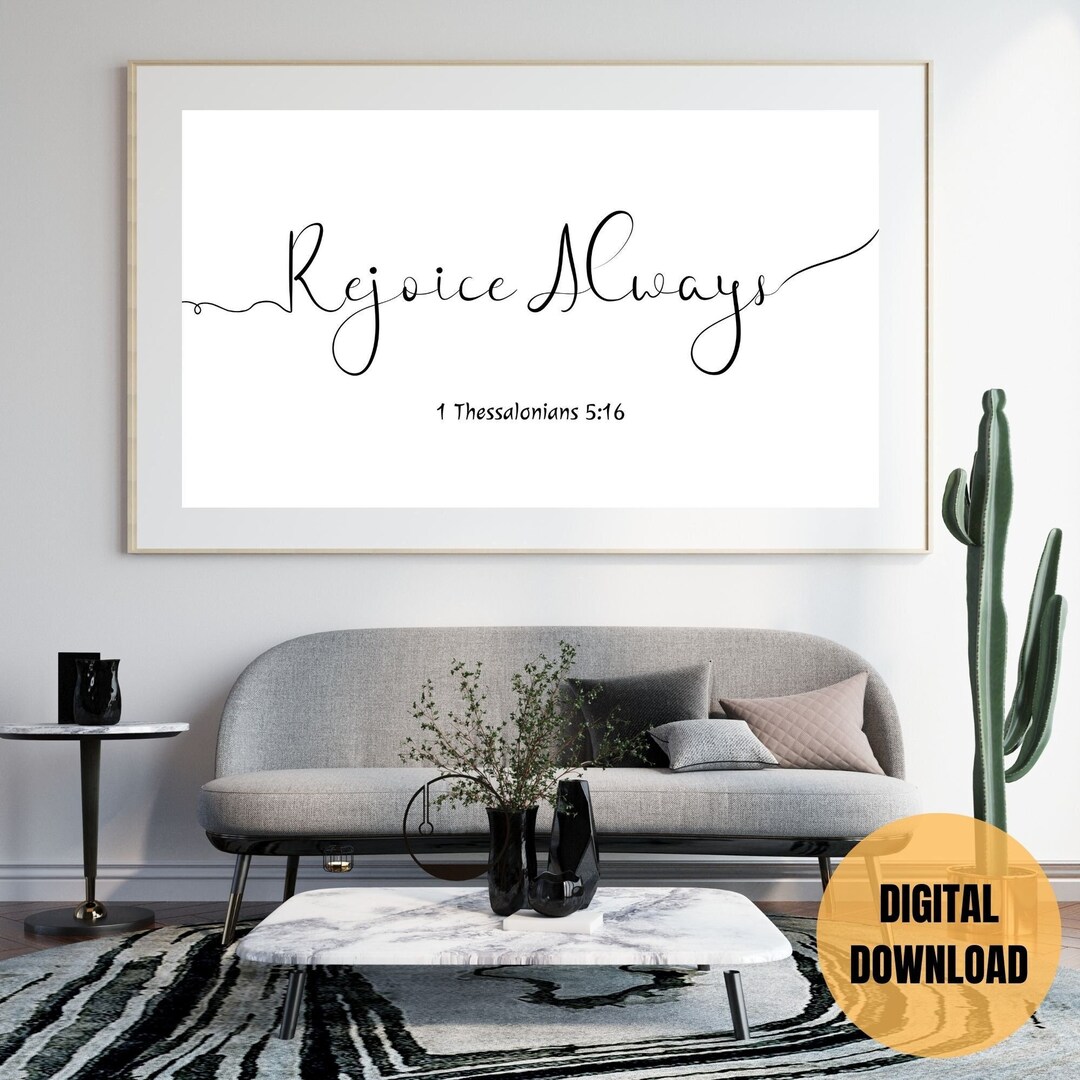 Rejoice Always Bible Verse Printable Wall Art | Scripture Verse 1 ...