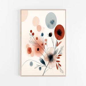 Abstract Flower Wall Art: Wall Art With Floral Motifs, Floral Wall Art ...