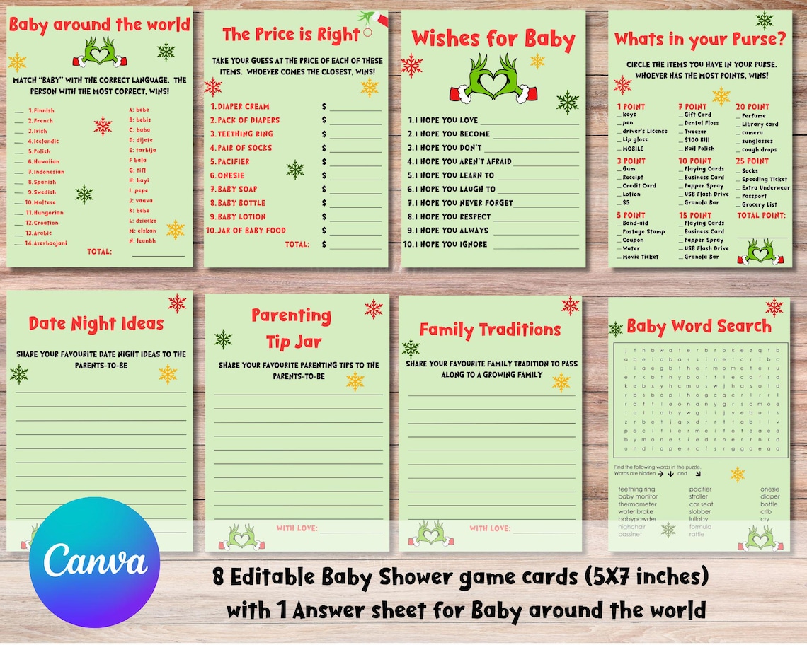 A Little Who is Due Baby Shower Games Grinchmas Baby Shower Dr. Seuss ...