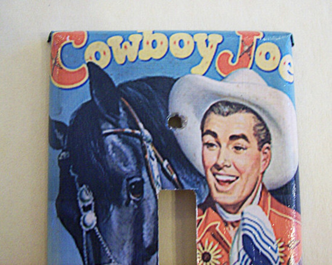 Cowboy Switch Plate Cover Retro Vintage 1950s Western | Etsy