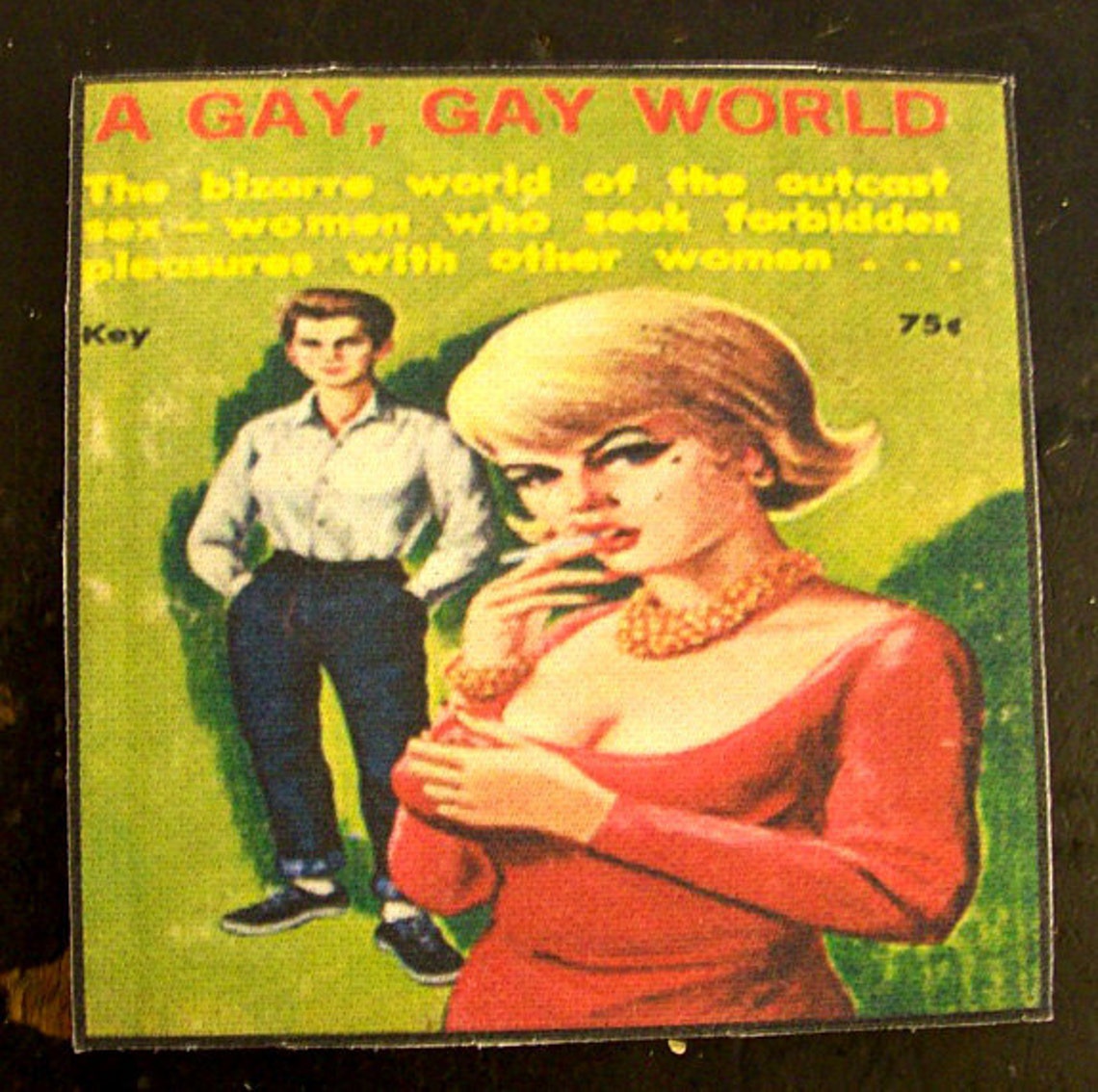 Lesbian Pulp Coasters 1950s Retro Vintage Pin Up Pulp Fiction Etsy Uk