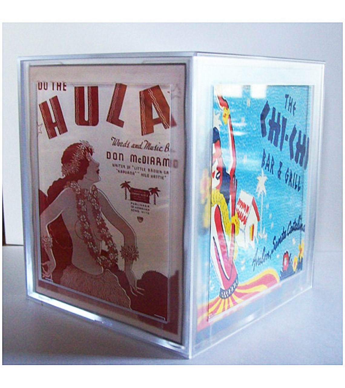 Retro Hula Tissue Box Cover Vintage Hawaii Pin up Girl Tiki - Etsy