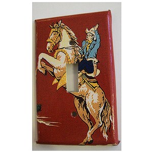 Cowboy Switch Plate Cover Retro Vintage 1950s Western Rockabilly Kitsch ...