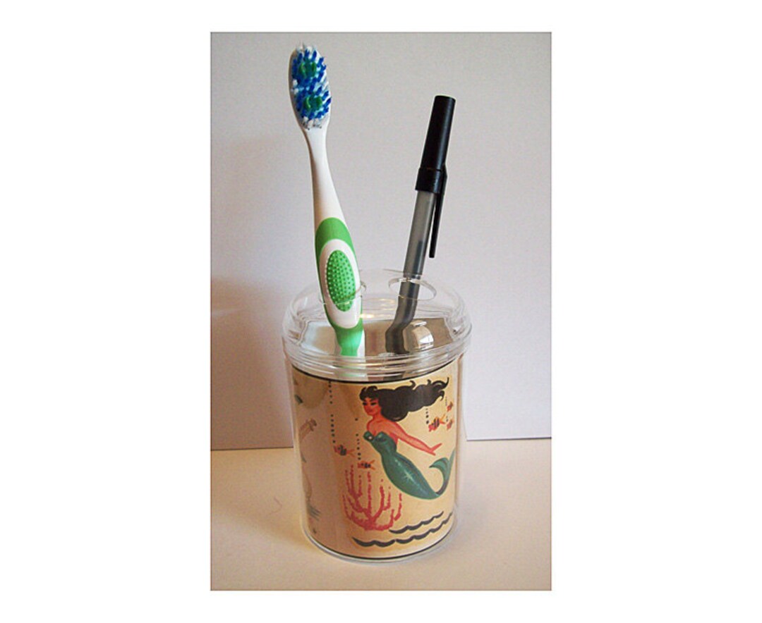 Mermaid Toothbrush Holder Retro Vintage 1950s Rockabilly Pin up Girl ...
