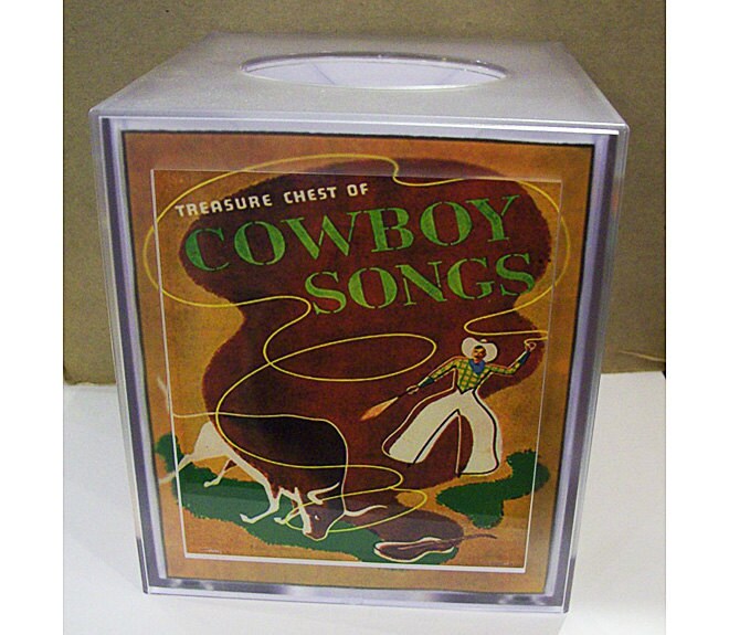 Cowboy Tissue Box Cover Retro Vintage 1950s Western Rockabilly - Etsy
