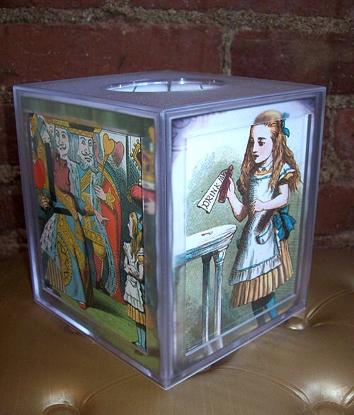 Alice in Wonderland Tissue Box Cover Retro Vintage Victorian Fairy Tale ...