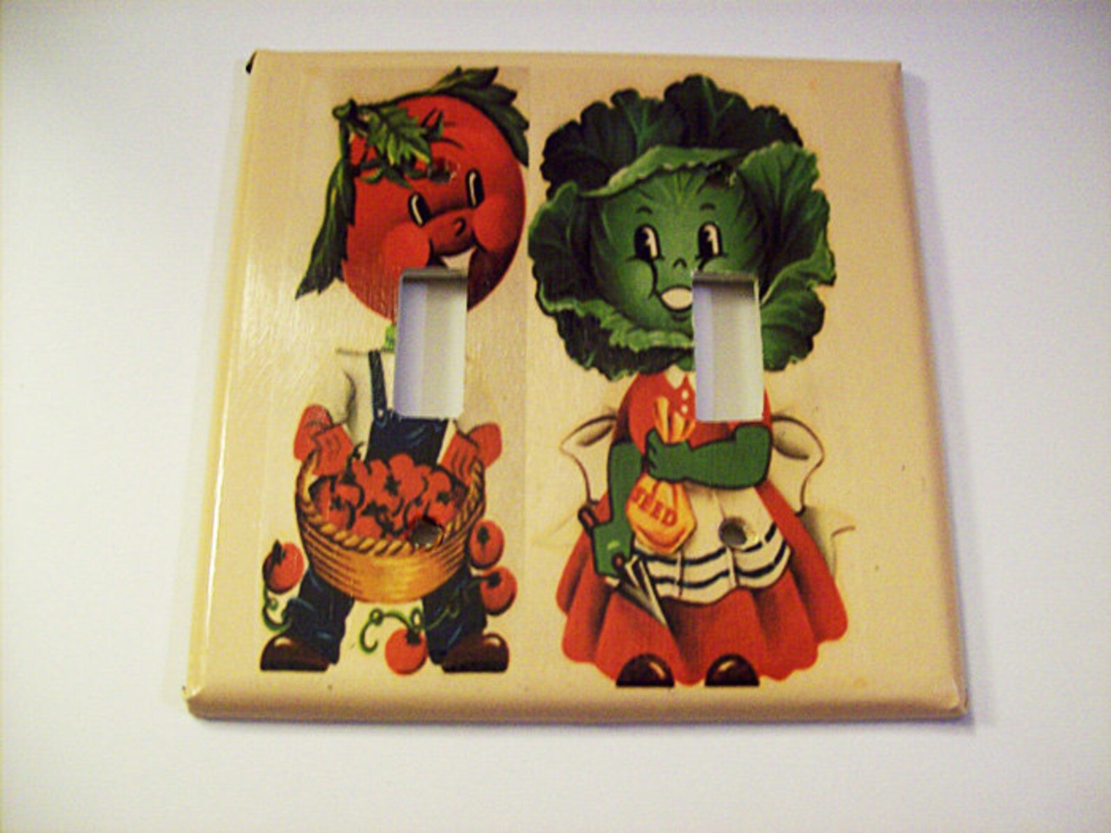Retro Kitchen Switch Plate Vintage Anthropomorphic Kitsch 1950s Mid ...