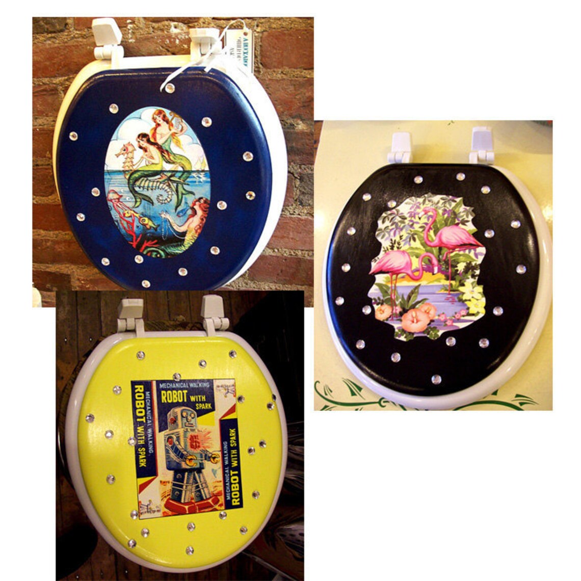 Retro Cowboy or Cowgirl Toilet Seat Vintage 1950s Western Pin - Etsy