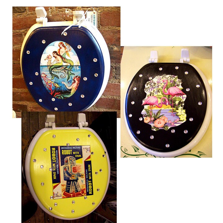 Retro Cowboy or Cowgirl Toilet Seat Vintage 1950s Western Pin up ...