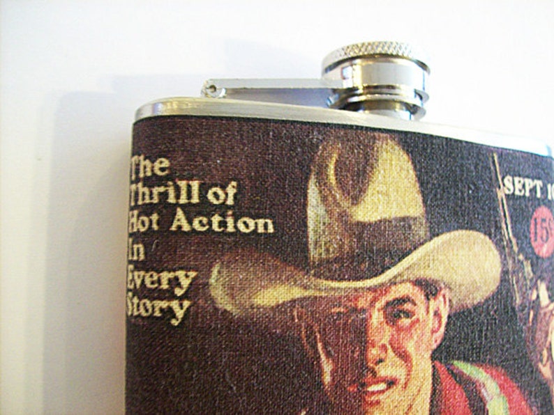 Retro Cowboy Flask Vintage 1950s Western Kitsch Rockabilly Beefcake ...