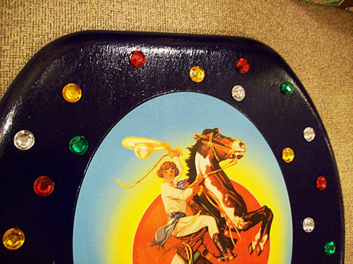 Retro Cowboy or Cowgirl Toilet Seat Vintage 1950s Western Pin | Etsy