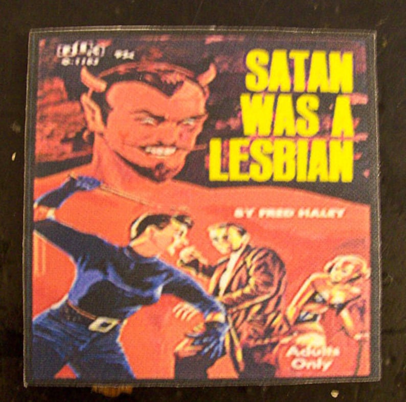 Lesbian Pulp Coasters 1950s Retro Vintage Pin up Pulp Fiction Paperback ...