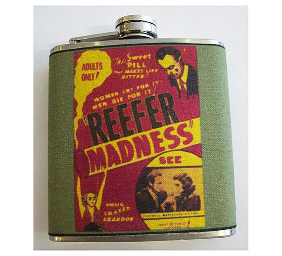 Reefer Madness Flask Retro Vintage Marijuana Propaganda | Etsy