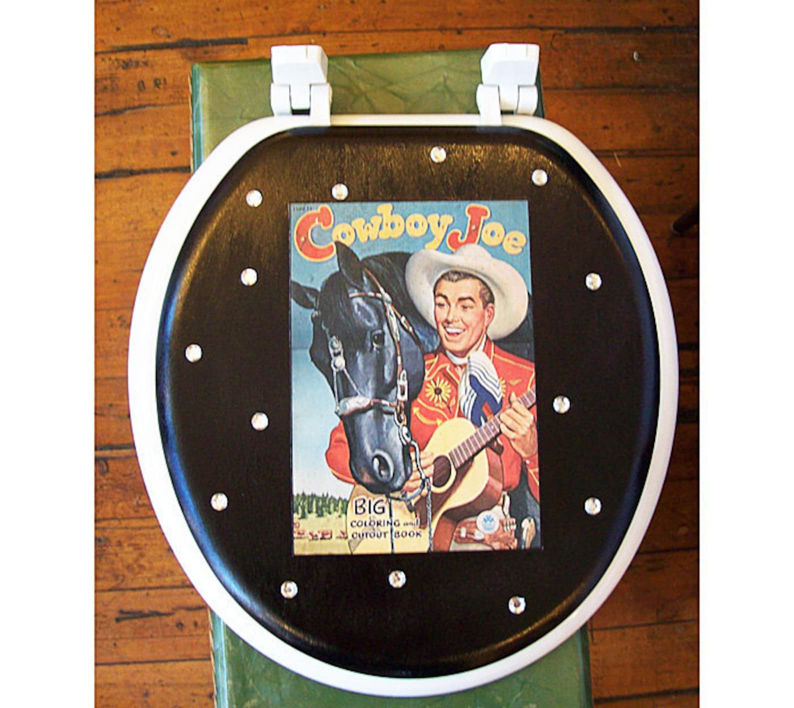 Retro Cowboy or Cowgirl Toilet Seat Vintage 1950s Western Pin up ...
