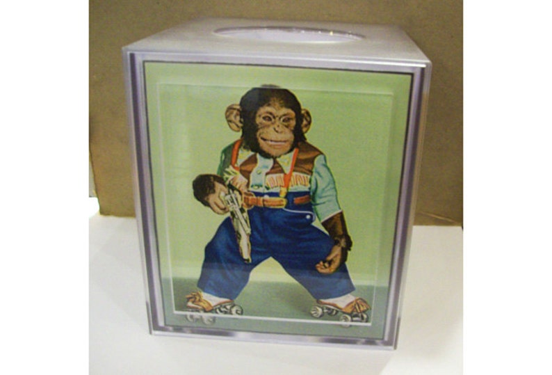 Retro Monkey Tissue Box Cover Vintage 1950s Cartoon Chimp Animal Kitsch ...
