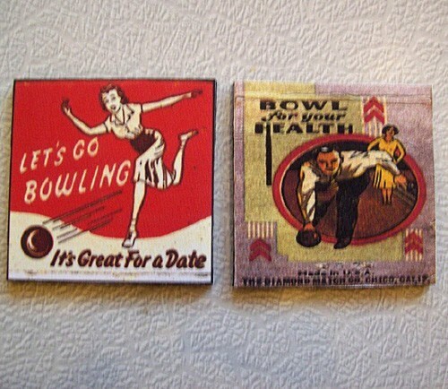 Bowling Coasters Retro Vintage 1950s Rockabilly Kitsch Decor - Etsy