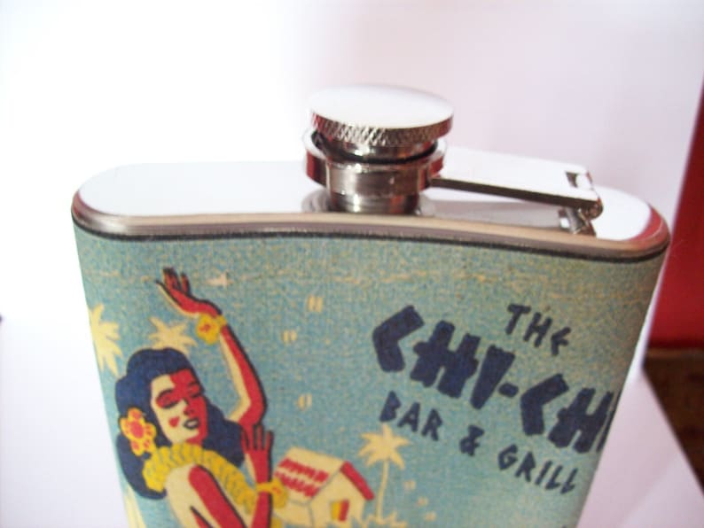 Tiki flask retro vintage 1950s rockabilly hula kitsch | Etsy