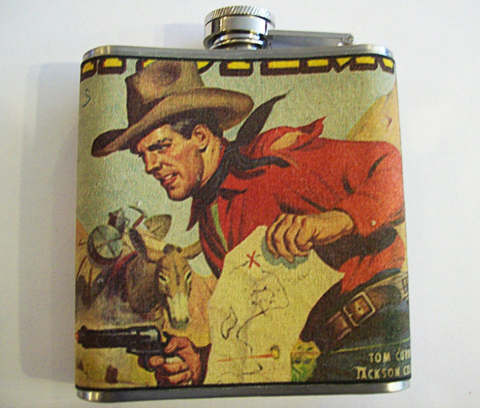 Retro Cowboy Flask Vintage 1950s Western Kitsch Rockabilly - Etsy