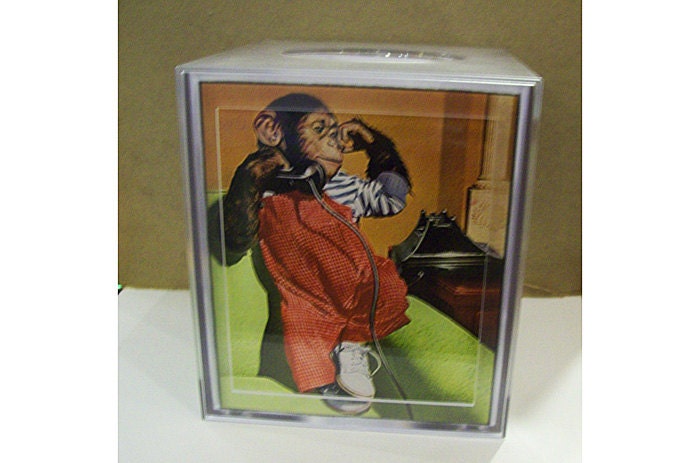 Retro Monkey Tissue Box Cover Vintage 1950s Cartoon Chimp Animal Kitsch ...