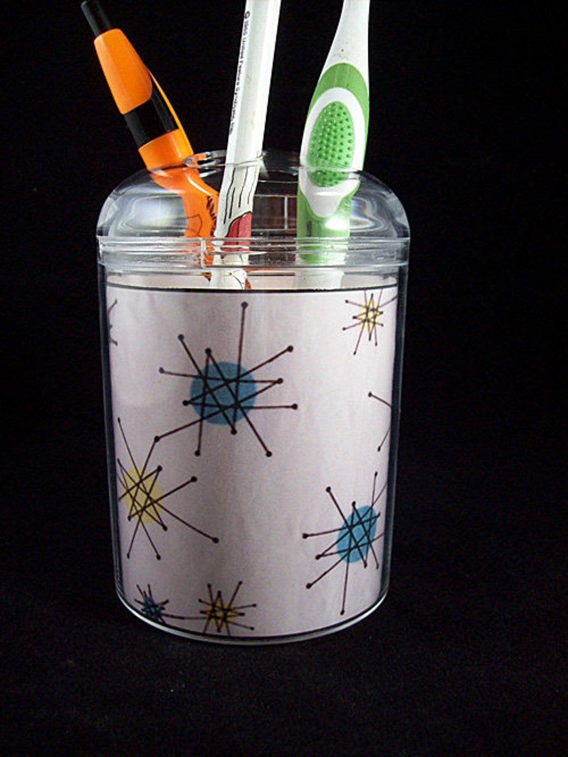 Mid Century Toothbrush Holder Atomic 1950s Era Retro Starburst - Etsy