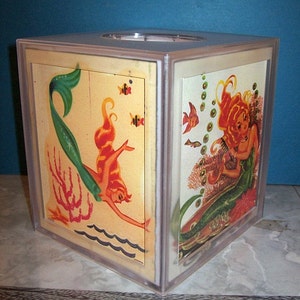 Mermaid Tissue Box Dispenser Retro Vintage Nautical 1950's Pin up Girl ...