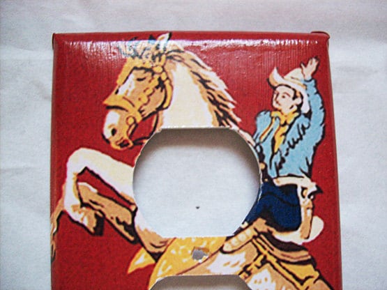 Retro Cowboy Outlet Switch Plate Cover Vintage 1950s - Etsy
