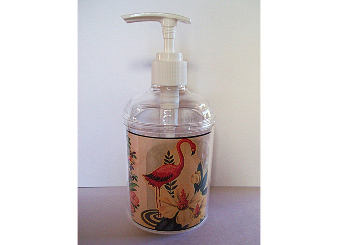 Retro Flamingo Soap Dispenser Vintage Fifties Pink Flamingo Florida ...