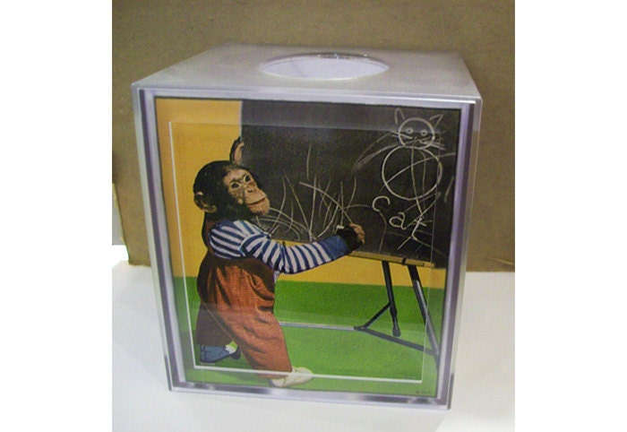 Retro Monkey Tissue Box Cover Vintage 1950s Cartoon Chimp Animal Kitsch ...