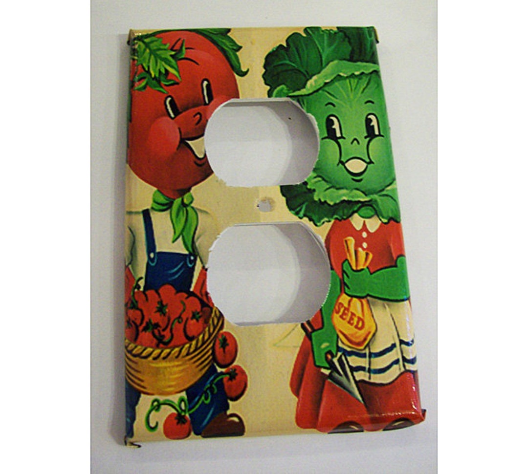 Retro Kitchen Switch Plate 1950s Era Vintage Anthropomorphic Rockabilly ...