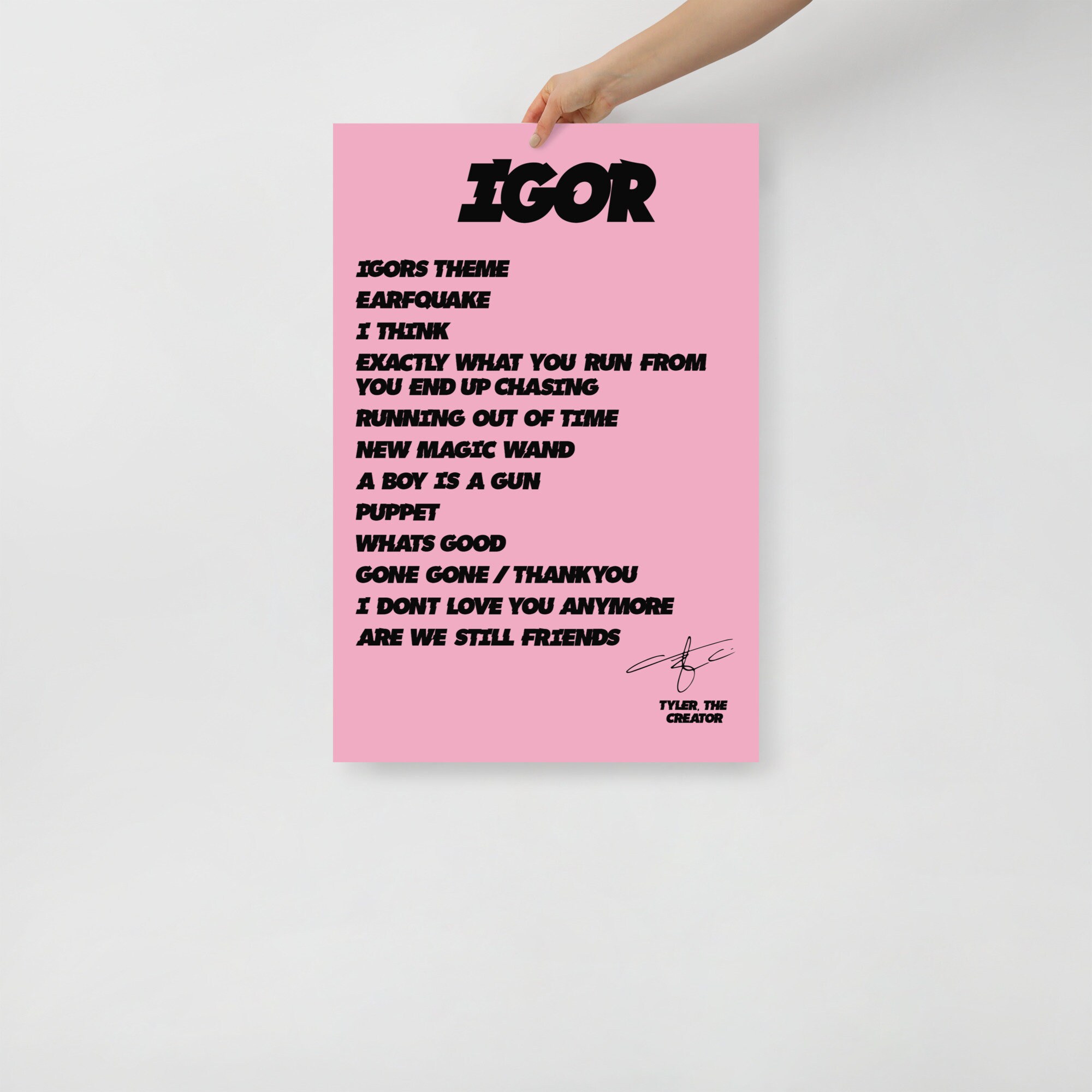 Tyler the Creator IGOR Poster, Hip Hop Poster, Rap Poster, Pop Poster ...