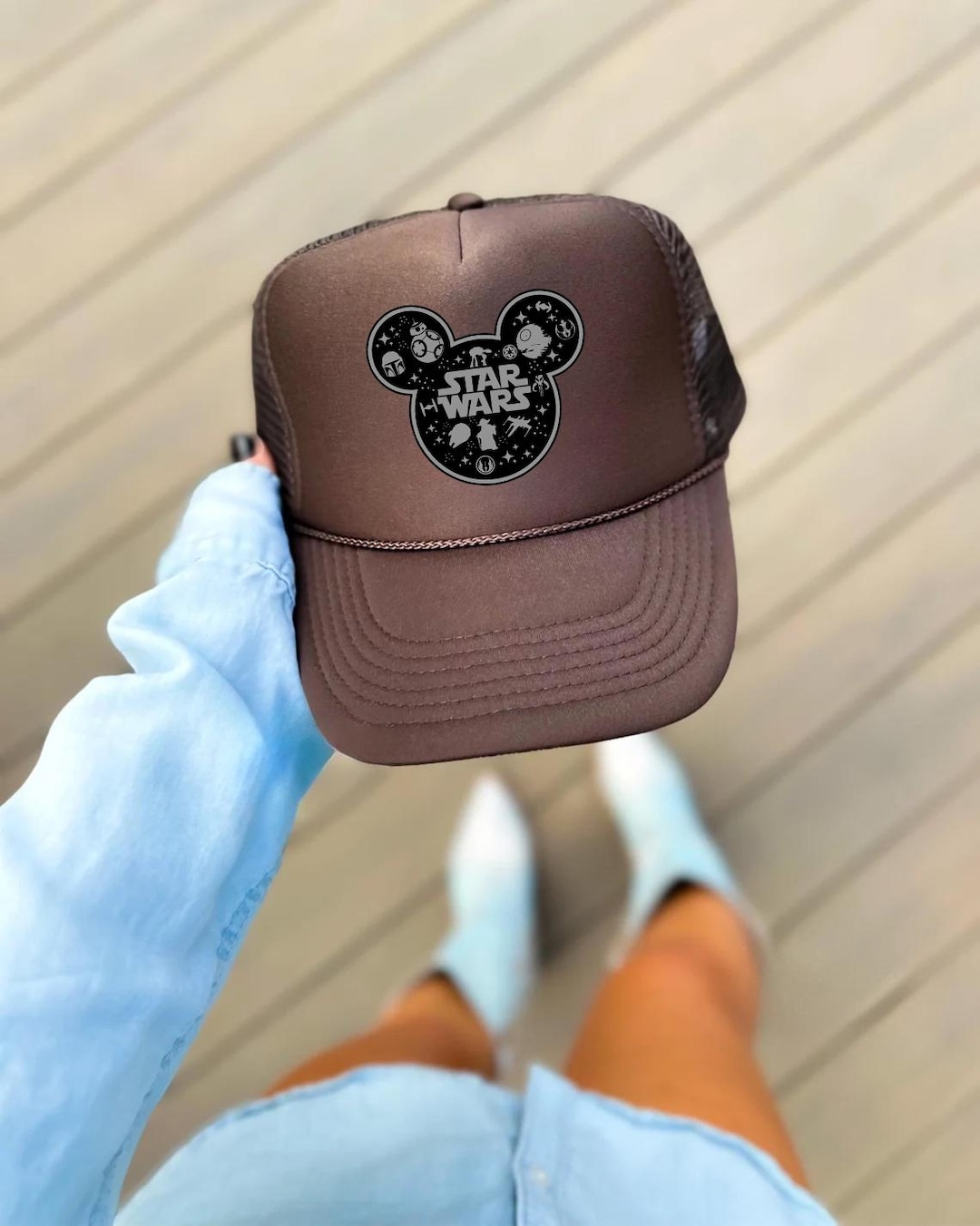 Custom Star Wars Mickey Ears Trucker Hat, Disneyland Adult & Youth - Etsy