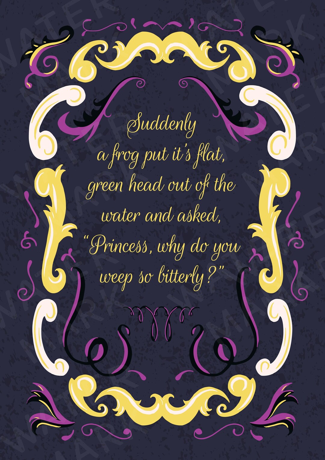 Frog Prince - Fairytale Poster - Printable - Downloadable - DIY - Etsy