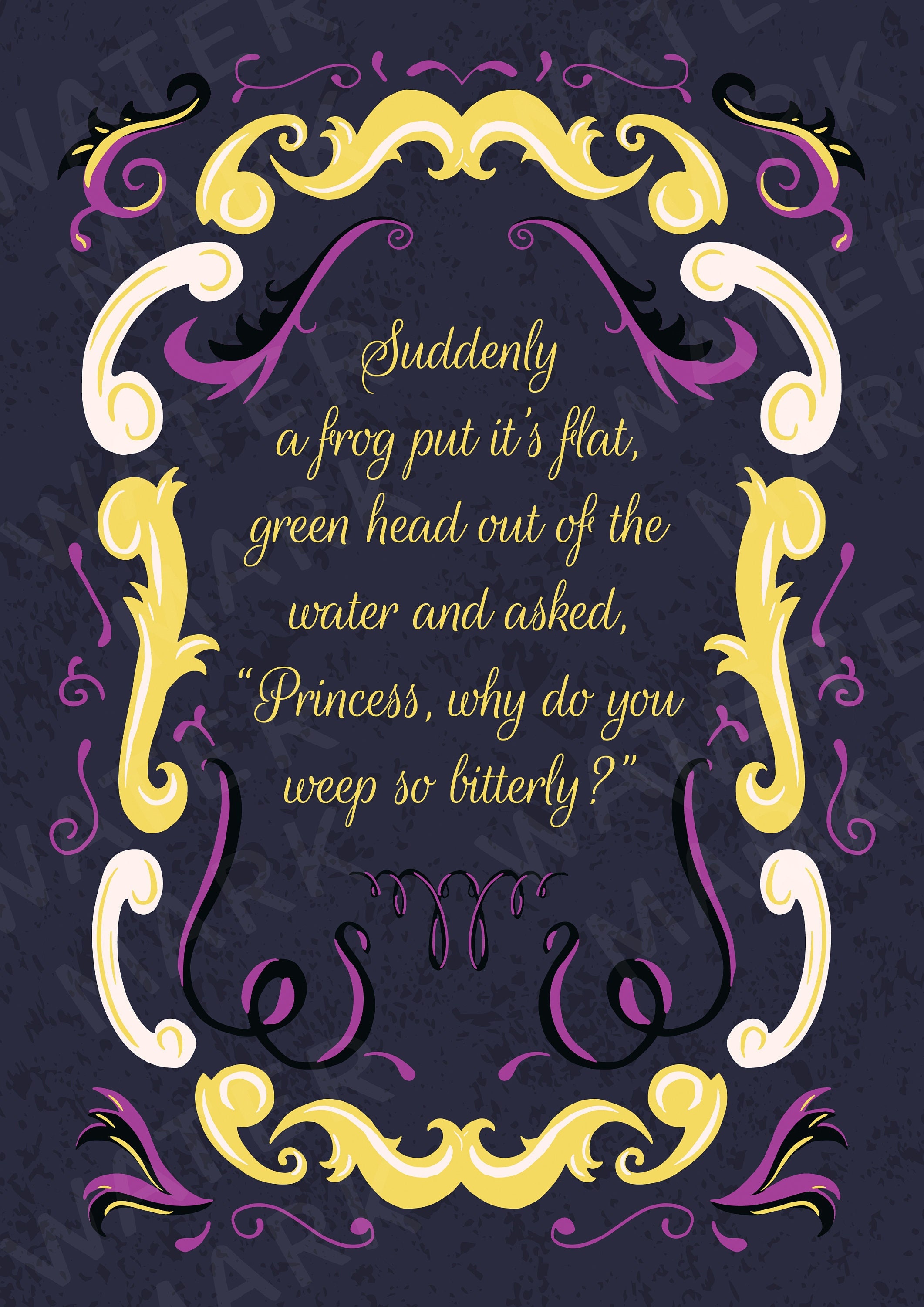 Frog Prince - Fairytale Poster - Printable - Downloadable - DIY - Etsy